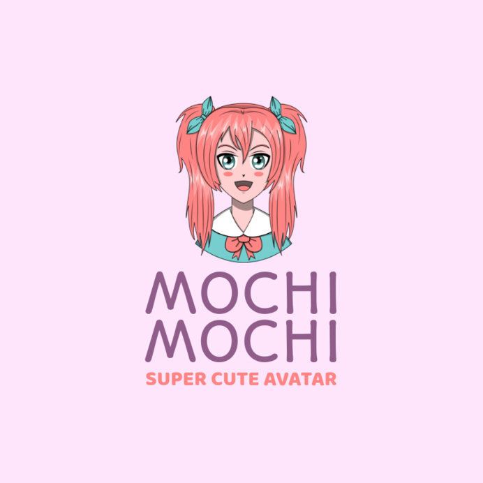 Placeit - Anime Logo Generator Featuring a Girly Character