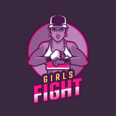 Placeit - Fighting Logo Maker for Gamers With a Female Character ...