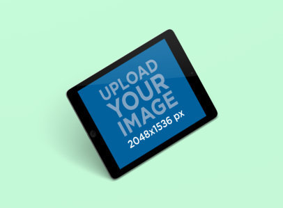 Placeit - Mockup of a Landscape Positioned iPad in a Business Setting
