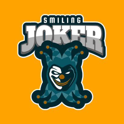 Placeit - eSports Logo Generator Featuring an Evil Joker Illustration