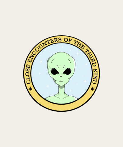 Placeit - Alien Illustration T-Shirt Design Template