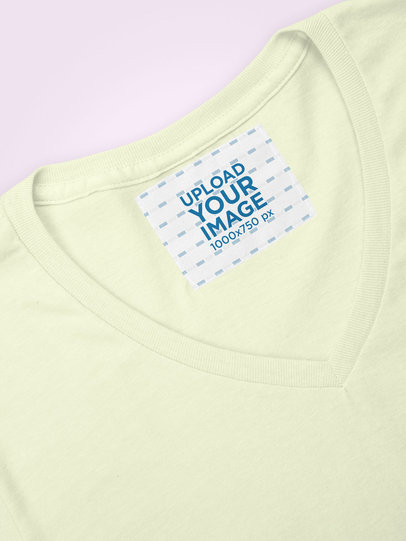 Placeit - Inside Clothing Label Mockup Featuring a Pair of Leggings