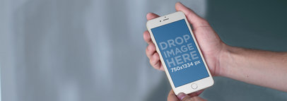 Placeit - Man at the Park Using an iPhone Mockup