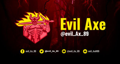 Placeit - Horror Twitch Banner Design Maker with an Evil Witch Character