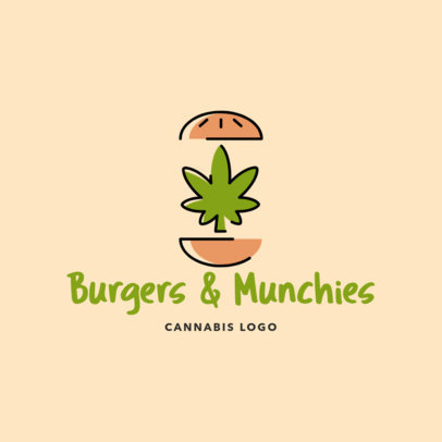 Placeit - CBD Edibles Logo Maker Featuring a Marijuana Leaf Graphic