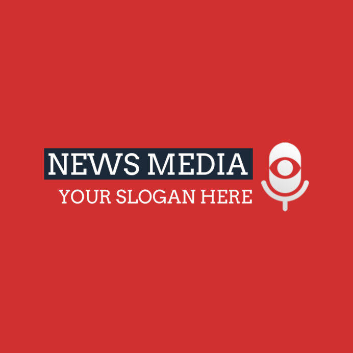Placeit - Logo Template for a News Media Channel Featuring a Microphone ...