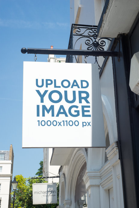 Placeit - Mockup of a Store Sign