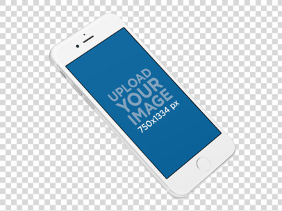 Placeit - Mockup Featuring an Angled iPhone 7 Plus Floating Over a ...