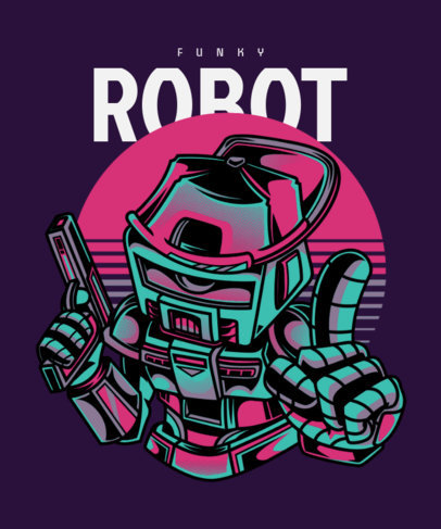 Placeit - Futuristic T-Shirt Design Template Featuring a Female Robot ...