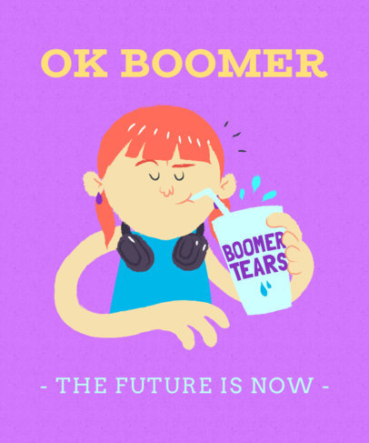Placeit - T-Shirt Design Creator with a Baby Boomer Graphic