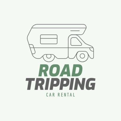 Placeit - Van Rental Logo Maker Featuring a Camper Clipart