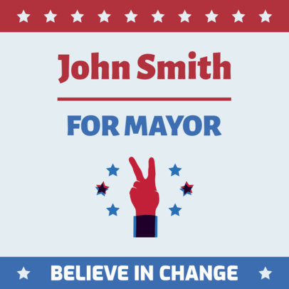 Placeit - Instagram Post Template for a Political Campaign with an ...