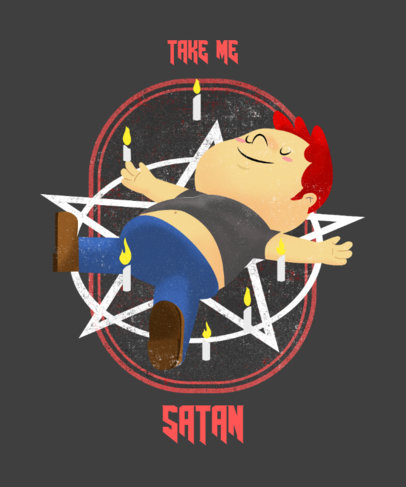 Placeit - Funny T-Shirt Design Template Featuring Dark Humor Graphics