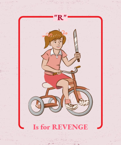 Placeit - T-Shirt Design Template with a Dark Sense of Humor