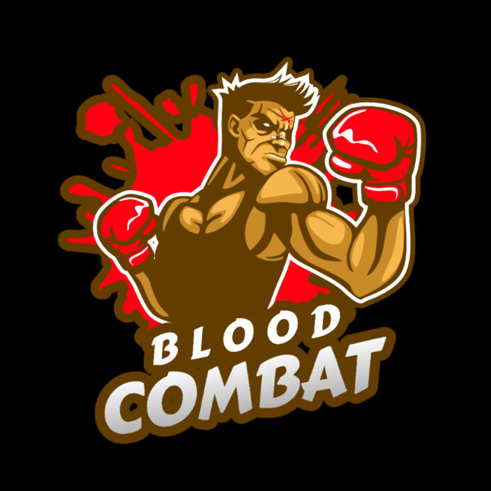 Placeit - Logo Generator for Combat Games Featuring a Fighter Illustration