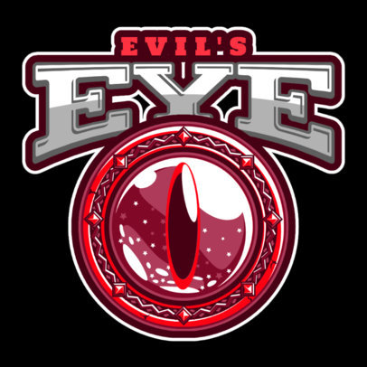 Placeit - Logo Generator Featuring an Evil Crow with Red Eyes