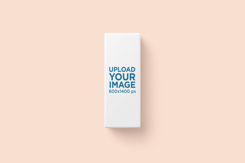 Placeit - Cosmetic Packaging Box Mockup Featuring a Solid Color Backdrop
