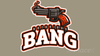 Placeit - Notorious Logo Maker with a Gun Clipart