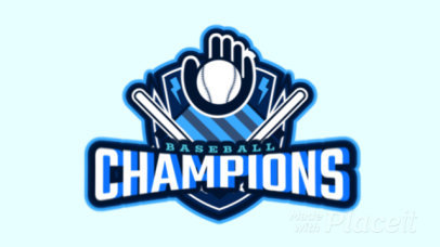 Placeit - Animated Sports Logo Maker Featuring a Cartoonish Baseball Player
