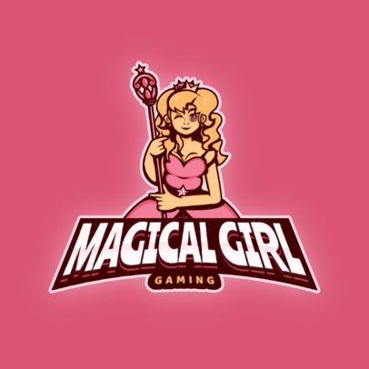 Placeit - Gaming Logo Generator Featuring a Moon Princess Graphic