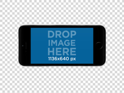 Placeit - iPhone SE PNG Mockup in Landscape Position