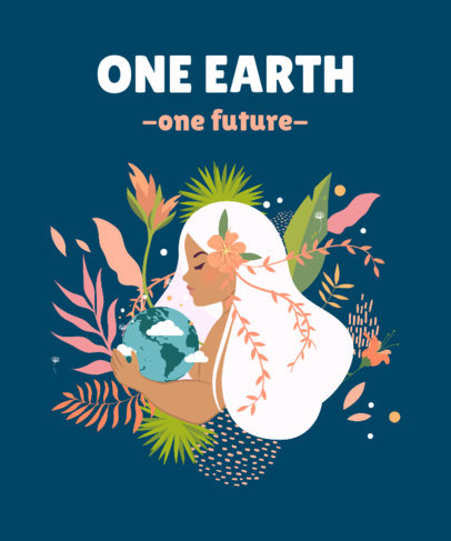Placeit - T-Shirt Design Template for Earth Day Featuring a Planet ...