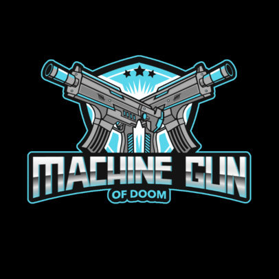 Placeit - Gaming Logo Maker Featuring Two Sniper Rifles