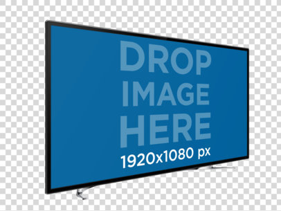 Placeit - Smart TV in Frontal View Mockup Over a Transparent Background