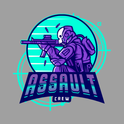 Placeit - Team Logo Maker Featuring a PUBG-Inspired Shooter