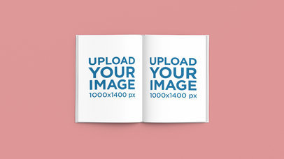 Placeit - Mockup of a Book Open by Half