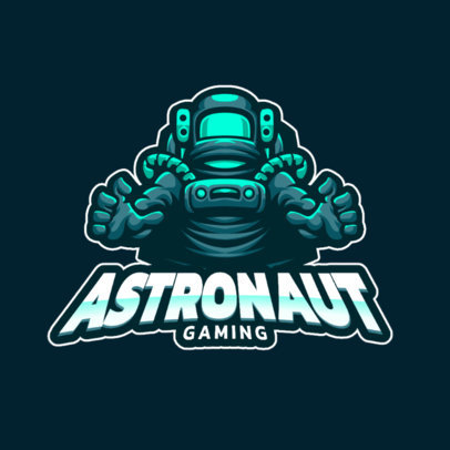 Placeit - Space-Themed Gaming Logo Generator with an Astronaut Graphic