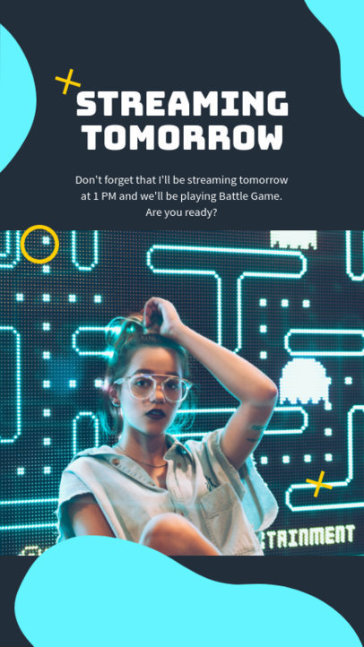 Placeit - Instagram Story Template for a Live Streaming of a Gaming Fanatic