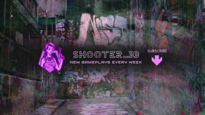 Placeit - YouTube Banner Maker Featuring PUBG-Inspired Icons