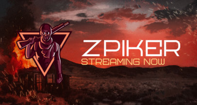 Placeit - Twitch Banner Maker for a Gaming Channel Featuring a Shooter ...