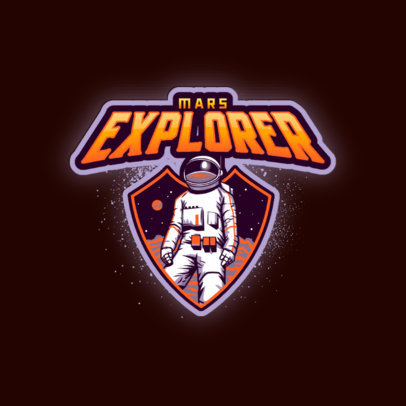 Placeit - Space-Themed Gaming Logo Template