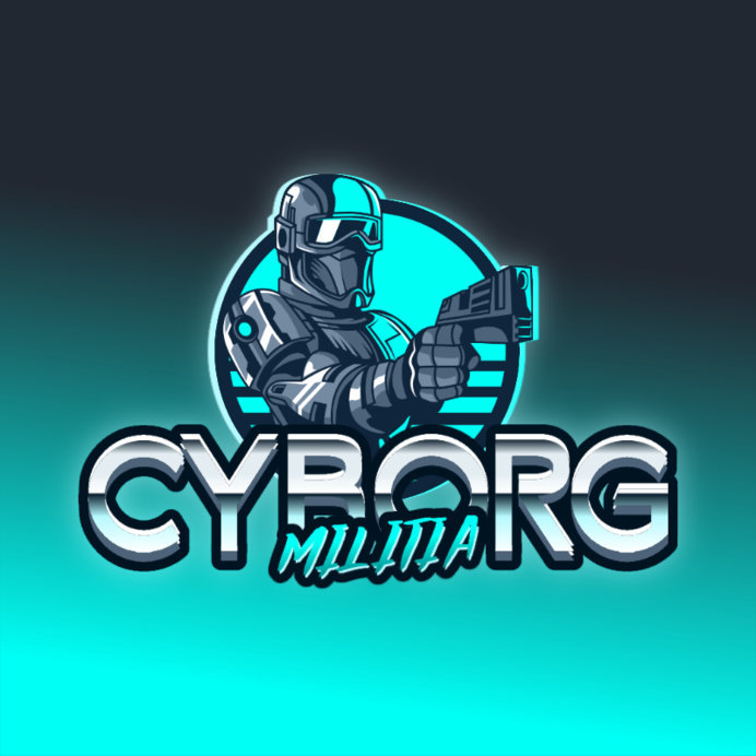 Placeit - Retro-Futuristic Logo Generator Featuring a Cyborg Soldier ...
