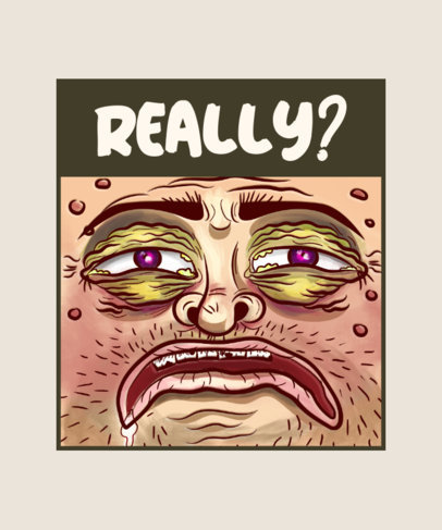 Placeit - T-Shirt Design Maker Featuring Grotesque Faces