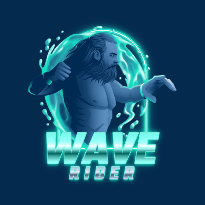 Placeit - Gaming Logo Template Featuring an Aquatic Warrior