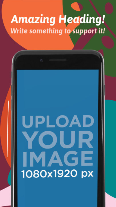 Placeit - Mockup of an iPhone Showing an iOS App Screenshot in Portrait ...