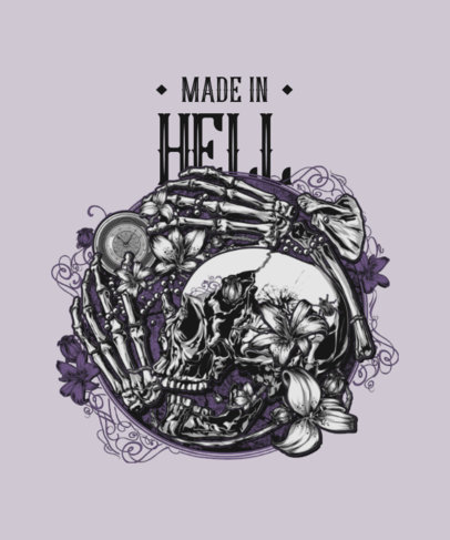 Placeit - Scary T-Shirt Design Template Featuring a Fragmented Skull ...