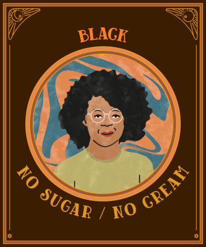 Placeit - T-Shirt Design Creator with a Proud Black-Skin Girl Graphic