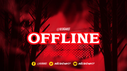 Placeit - Twitch Offline Banner Maker for a Horror Streaming Channel