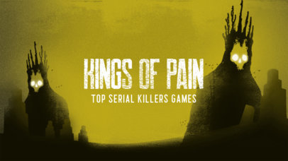 Placeit - Horror Gaming YouTube Thumbnail Maker with Monster Illustrations