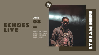 Placeit - Twitch Banner Design Maker for Freestyle Rap Festivals