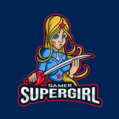 Placeit - Gaming Logo Maker Featuring a Female Angel Character