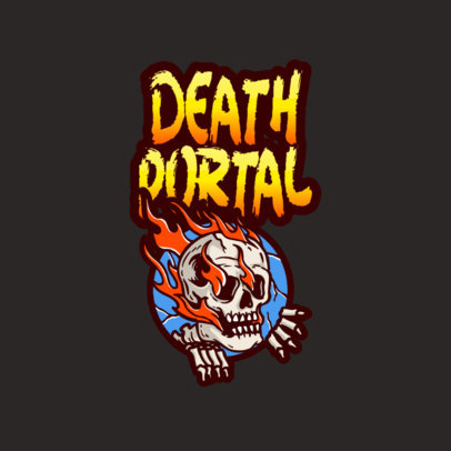 Placeit - Horror-Gaming Logo Maker Featuring an Eerie Character in Flames