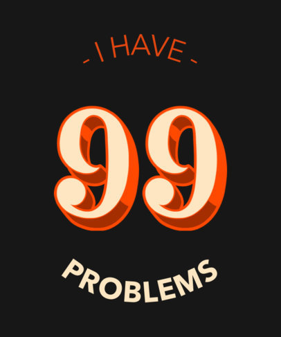 Placeit - T-Shirt Design Template with a Sports Jersey Number Aesthetic