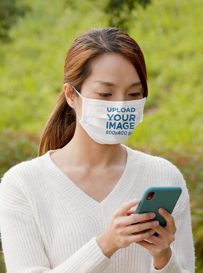 Placeit - Sublimated Face Mask Mockup Featuring a Serious Woman ...