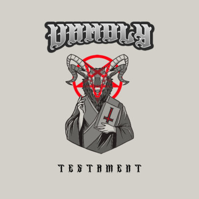 Placeit - Online Logo Maker for a Death Metal Band Featuring a Demon