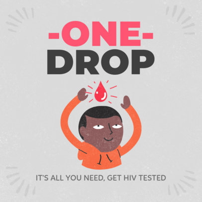 Placeit - Instagram Post Generator to Raise Awareness About HIV and AIDS